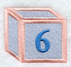 Baby Block Number 6 (2 inch) – Embroidery Library