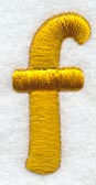Lower Case Letter f - 2 inch (Puff Foam) – Embroidery Library
