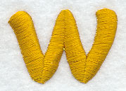 Lower Case Letter w - 2 inch (Puff Foam) – Embroidery Library