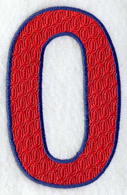 Letter-filled O (5 inch) – Embroidery Library