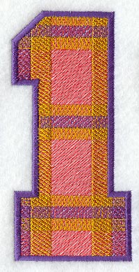 Plaid Number 1 (5 inch) – Embroidery Library