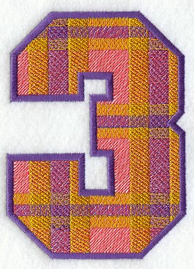 Plaid Number 3 (5 inch) – Embroidery Library