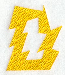 Lightning Letter D (3 inch) – Embroidery Library