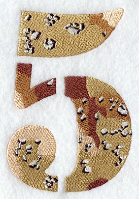 Camouflage Number 5 - 5 inch – Embroidery Library