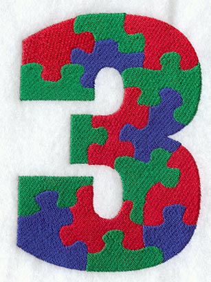Puzzle Number 3 - 5 inch – Embroidery Library