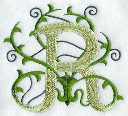 Vines Letter R - 5 inch – Embroidery Library