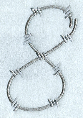 Barbed Wire Number 8 - 5 inch – Embroidery Library