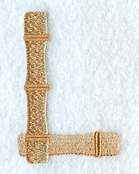 Bamboo Letter L - 3 inch – Embroidery Library