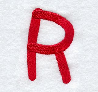 Kids Upper Case Letter R - 3 Inch – Embroidery Library