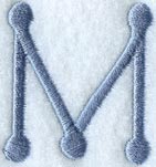 Dots Letter M - 2 inch – Embroidery Library