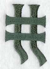 Agatha Number Sign (3 Inch) – Embroidery Library