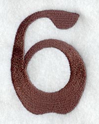 Arnold Number 6 (3 Inch) – Embroidery Library