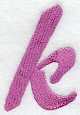 Carla Lower Case Letter k (3 Inch) – Embroidery Library