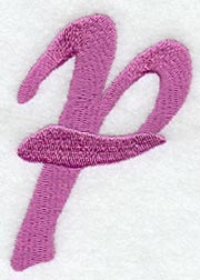 Carla Lower Case Letter p (3 Inch) – Embroidery Library