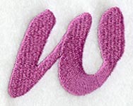 Carla Lower Case Letter w (3 Inch) – Embroidery Library
