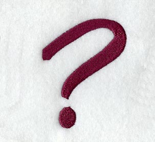 Casual Serif Question Mark (3 Inch) – Embroidery Library