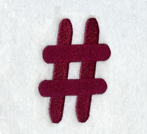 Casual Serif Number Sign (3 Inch) – Embroidery Library