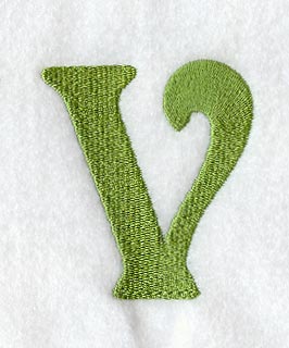 Victorian Letter V (3 Inch) – Embroidery Library