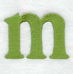 Victorian Lower Case Letter m (3 Inch) – Embroidery Library