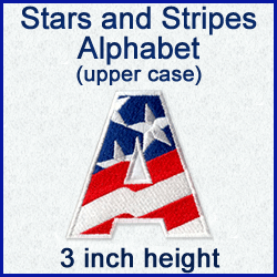 A Stars & Stripes Alphabet Design Pack – Embroidery Library