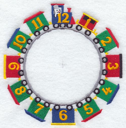 Train Clock - Split – Embroidery Library