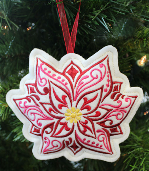 Christmas Filigree Poinsettia (In-the-Hoop) – Embroidery Library