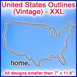 A United States Outlines (Vintage) Design Pack – Embroidery Library