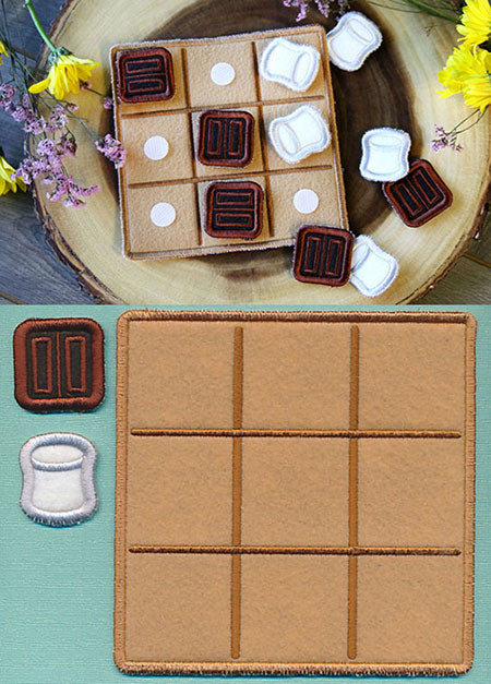 Tic-Tac-Toe S'mores (In-the-Hoop) – Embroidery Library