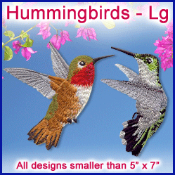 A Hummingbirds Design Pack – Embroidery Library