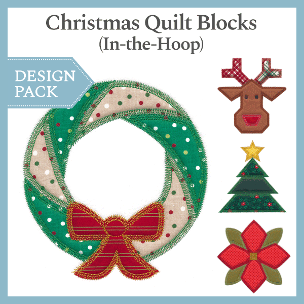 A Christmas Quilt Blocks (In-the-Hoop) Design Pack – Embroidery Library
