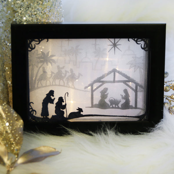 Nativity Shadowbox (Organza) – Embroidery Library
