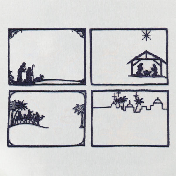 Nativity Shadowbox (Organza) – Embroidery Library