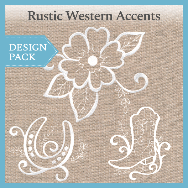 A Rustic Western Accents Design Pack – Embroidery Library