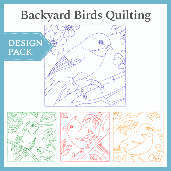 A Backyard Birds Quilting Design Pack – Embroidery Library