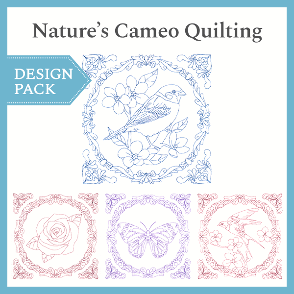 A Nature's Cameo Quilting Design Pack – Embroidery Library
