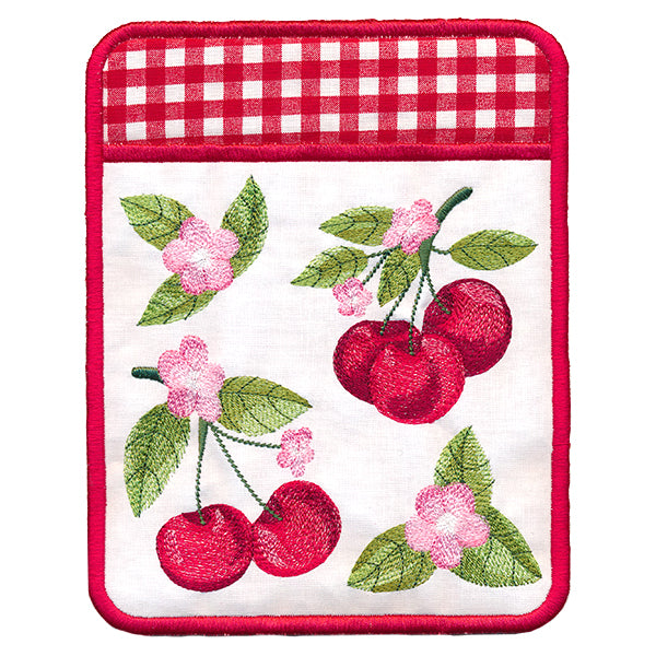 Cherry Blossoms Pot Holder (In-the-Hoop) – Embroidery Library