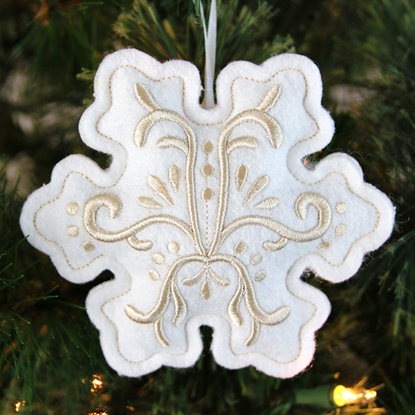 Filigree Ornaments - Snowflake (Puff Foam) (In-the-Hoop) – Embroidery ...