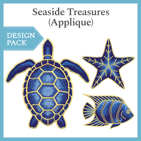 A Seaside Treasures (Applique) Design Pack – Embroidery Library