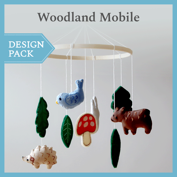A Woodland Mobile (In-the-Hoop) Design Pack – Embroidery Library