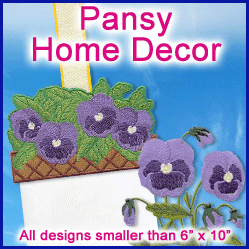 Pansy Home Decor Design Pack – Embroidery Library