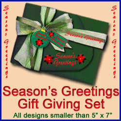 A Season's Greetings Gift-Giving Set Design Pack – Embroidery Library