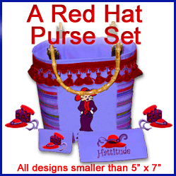 A Red Hat Purse Set Design Pack – Embroidery Library
