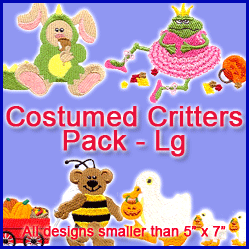 A Costumed Critters Design Pack – Embroidery Library