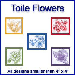 A Toile Flowers Design Pack – Embroidery Library