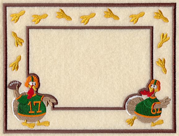 Touchdown Turkey Photo Frame (In-the-Hoop) – Embroidery Library