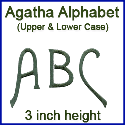 A Agatha Alphabet Design Pack – Embroidery Library