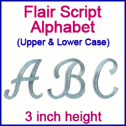 A Flair Script Alphabet Design Pack – Embroidery Library