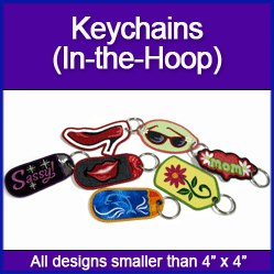 A Keychains (In-the-Hoop) Design Pack – Embroidery Library