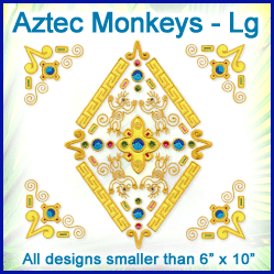 A Aztec Monkeys Design Pack – Embroidery Library