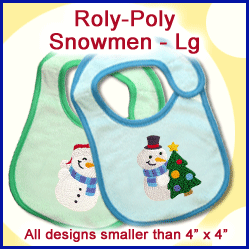A Roly-Poly Snowmen Design Pack – Embroidery Library
